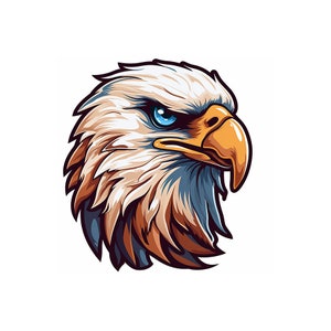 Eagle Hawk Head Patriot America US Flag Banner USA American Star ...