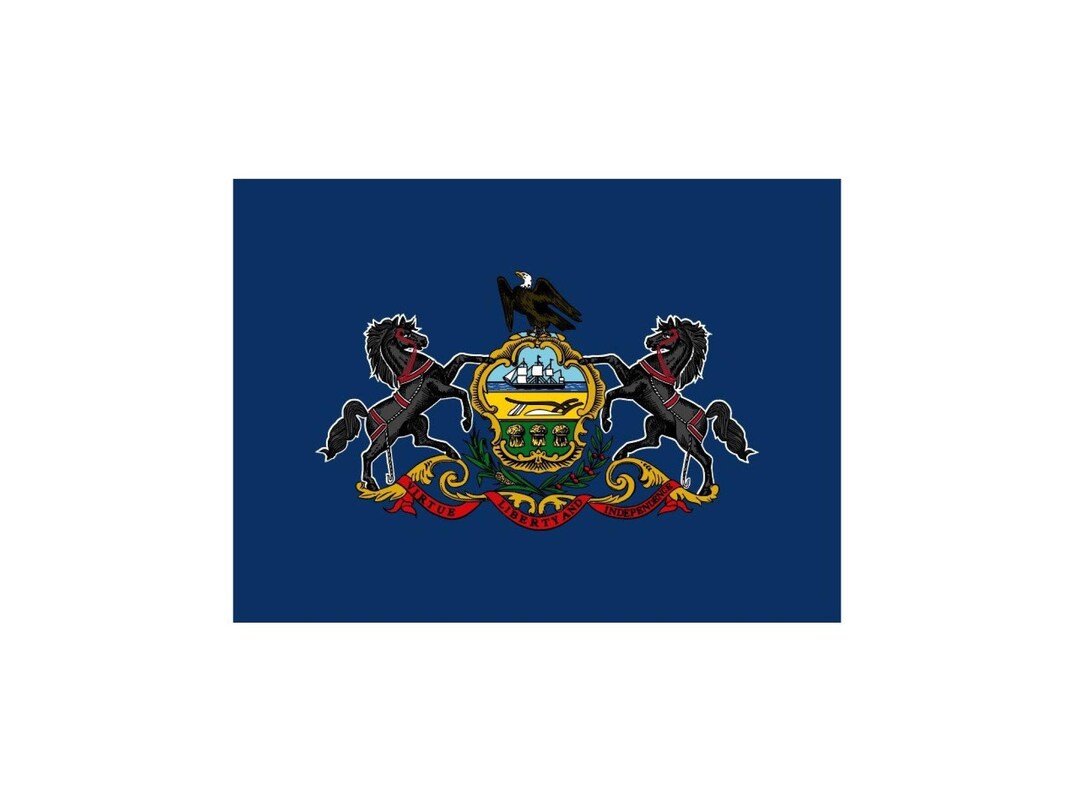 Pennsylvania Flag State American Banner High Grade Vinyl Bumper Sticker ...
