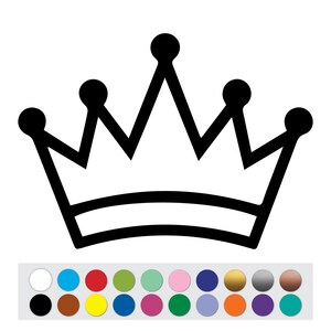 Crown Tiara Headband Princess King Queen Prince Bumper Sign Sticker ...