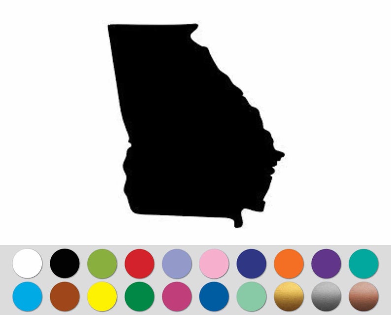 Georgia State American Shape Sticker Decal - Etsy