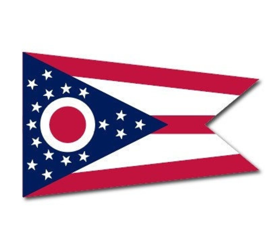 Ohio Flag State American Banner High Grade Vinyl Bumper Sticker Decal ...