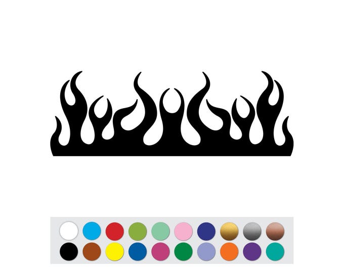 Custom Flames Set Decals Stickers. Made From High Quality Vinyl. Lots ...