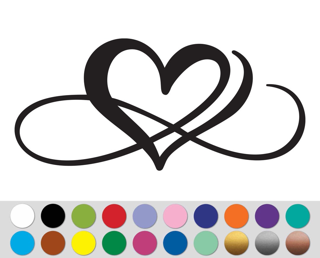 Swirl Love Heart Calligraphy Swoosh Whirl Tattoo Tribal Sign - Etsy