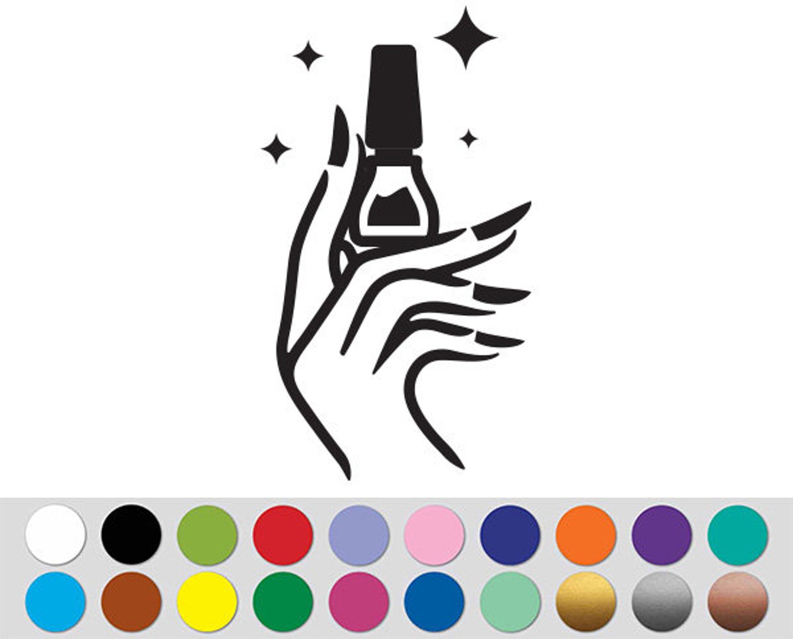 Nail Salon Beauty Parlor Polish Sign Bumper Sticker Decal - Etsy