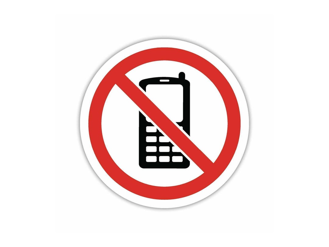 Vinyl Sticker Decal No Cell Phone Cellphone Round Ban DIY Sign - Etsy
