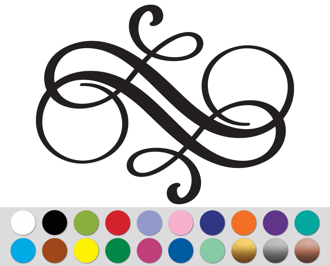 Swirl Calligraphy Swoosh Whirl Tattoo Tribal Sign Bumper Sticker Decal ...