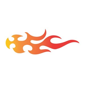 Flame Fire Blaze Hot Burn Sign Banner Sticker Decal - Etsy