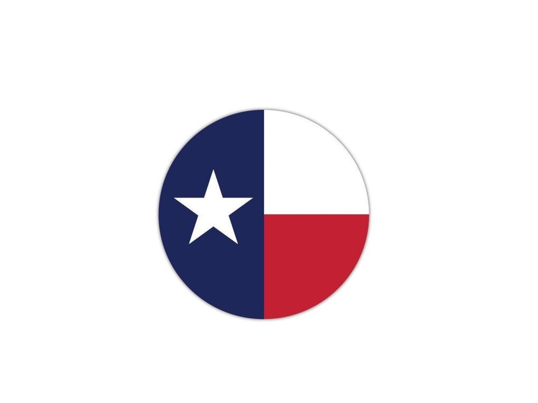 Texas Round Flag TX USA American Lone Star Banner High Grade Vinyl ...