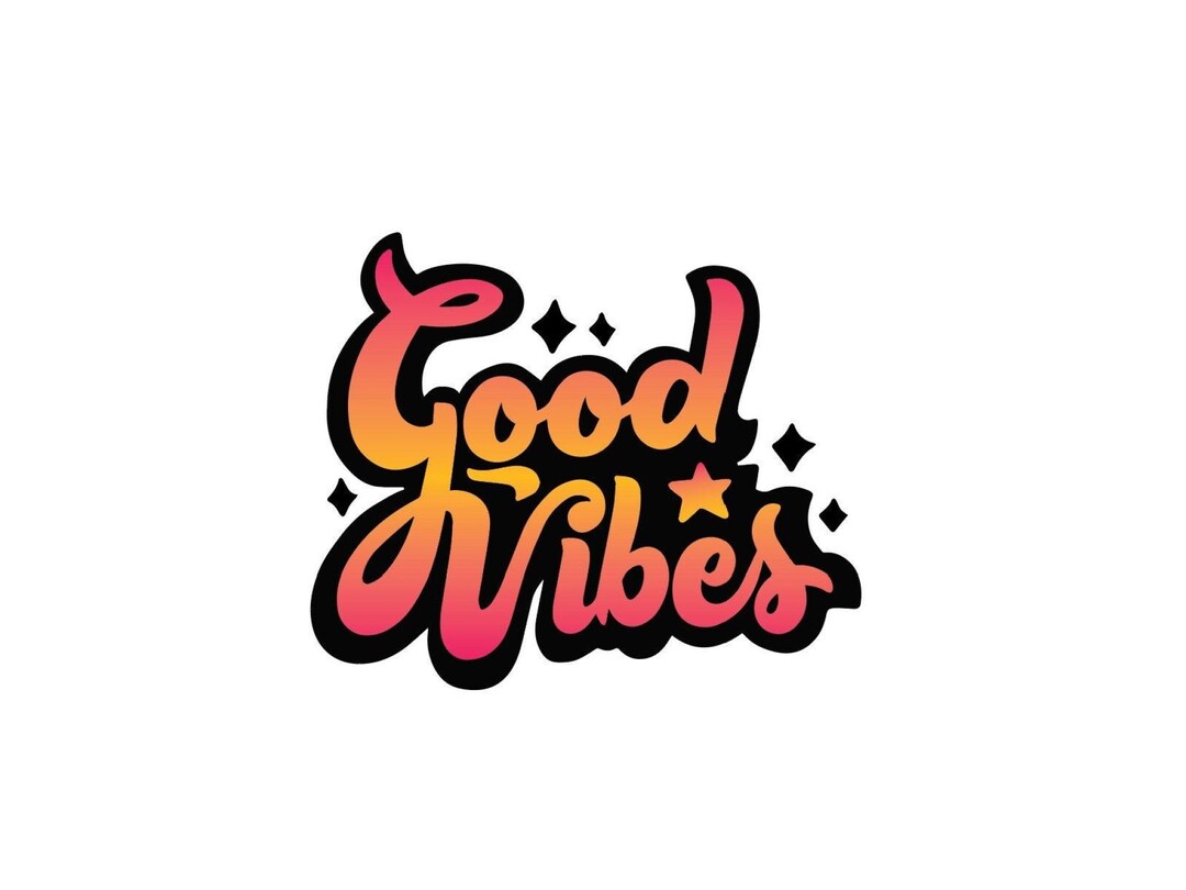 Good Vibes Inspirational Motivational Quote Sign Banner Sticker Decal ...