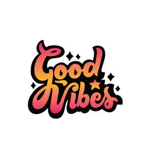Good Vibes Inspirational Motivational Quote Sign Banner Sticker Decal ...