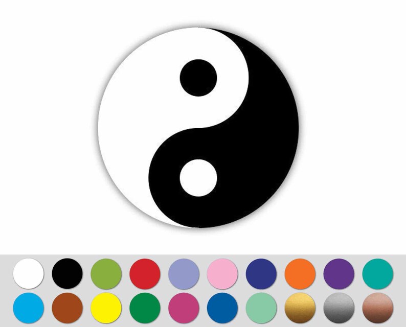 Yin Yang Chinese Symbol Cycle Infinity Zen Sticker Decal - Etsy