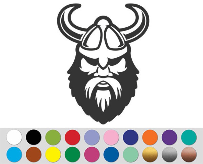 Viking Warrior Helmet Beard Knight Sign Bumper Sticker Decal - Etsy