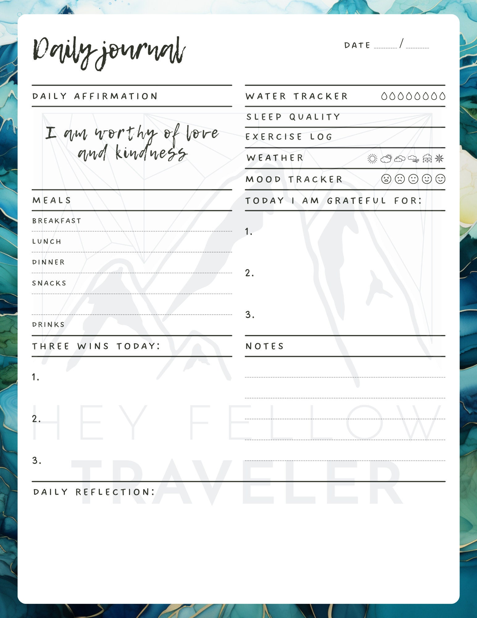 30 Day Printable Self-love Journal Planner Daily Weekly - Etsy