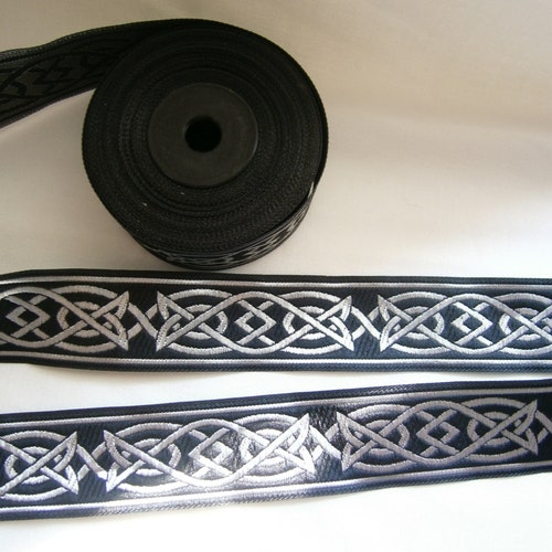 35 Mm Blue Renaissance Motive Ribbon 1.37 Inches European | Etsy