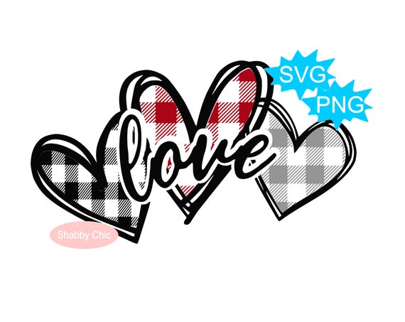 Plaid Hearts Svg Plaid Hearts Png Hearts Svg Hearts Png | Etsy