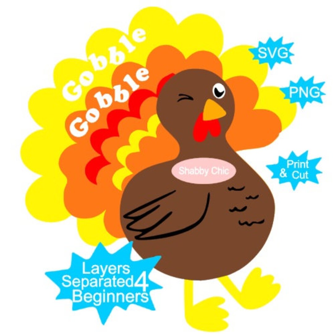 Turkey Svg, Gobble Gobble Svg, Turkey Png, Turkey Sublimation ...