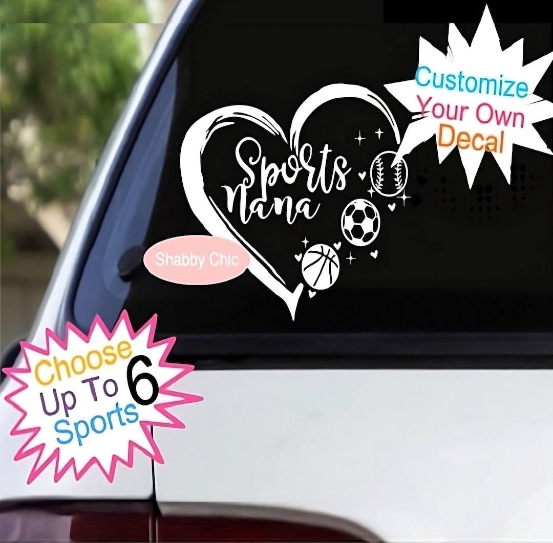 Sports Nana Decal, Nana Decals for Cars, Nana Car Sticker, Nana Car ...