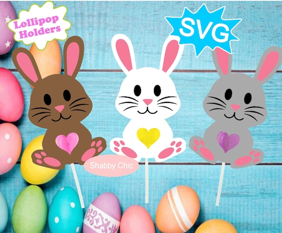 Bunny Lollipop Holder Svg Easter Lollipop Holder SVG Animals | Etsy