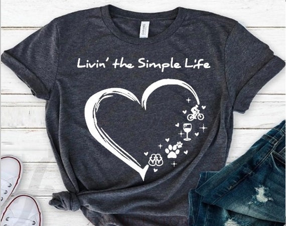 Livin' the Simple Life Heart SVG Cricut / Silhouette - Etsy Australia