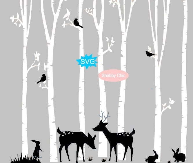 Woodlands Svg Woodland Nursery Svg Woodland Animals Svg - Etsy