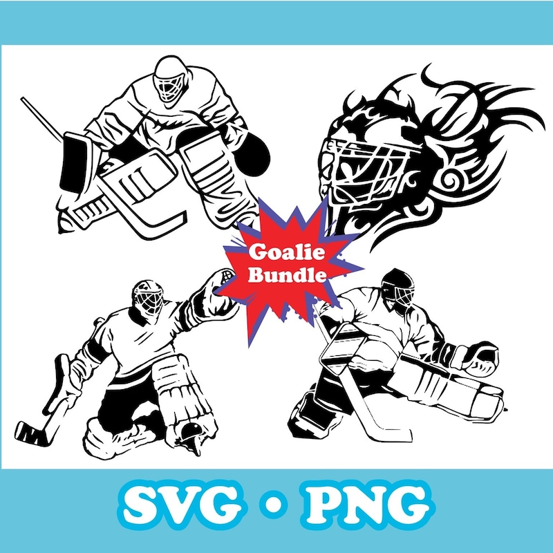 Hockey Goalie Svg - Etsy