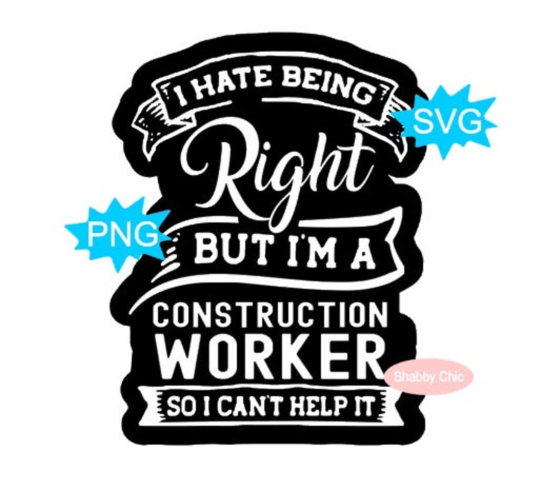 Construction Worker Svg Construction Xvg Construction Png | Etsy