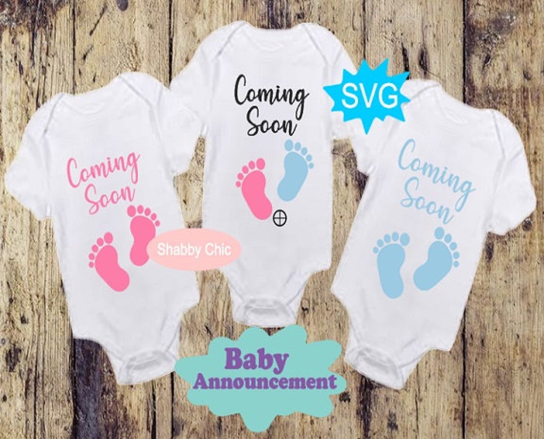 Baby Announcement Svg, Coming Soon Svg, Baby Reveal Svg, Gender Reveal ...