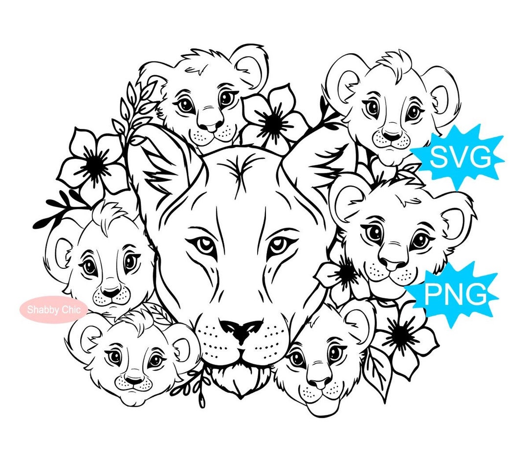 Lioness Svg, Mother Son Svg, Lioness and Cub Svg, Lion Shirt ...