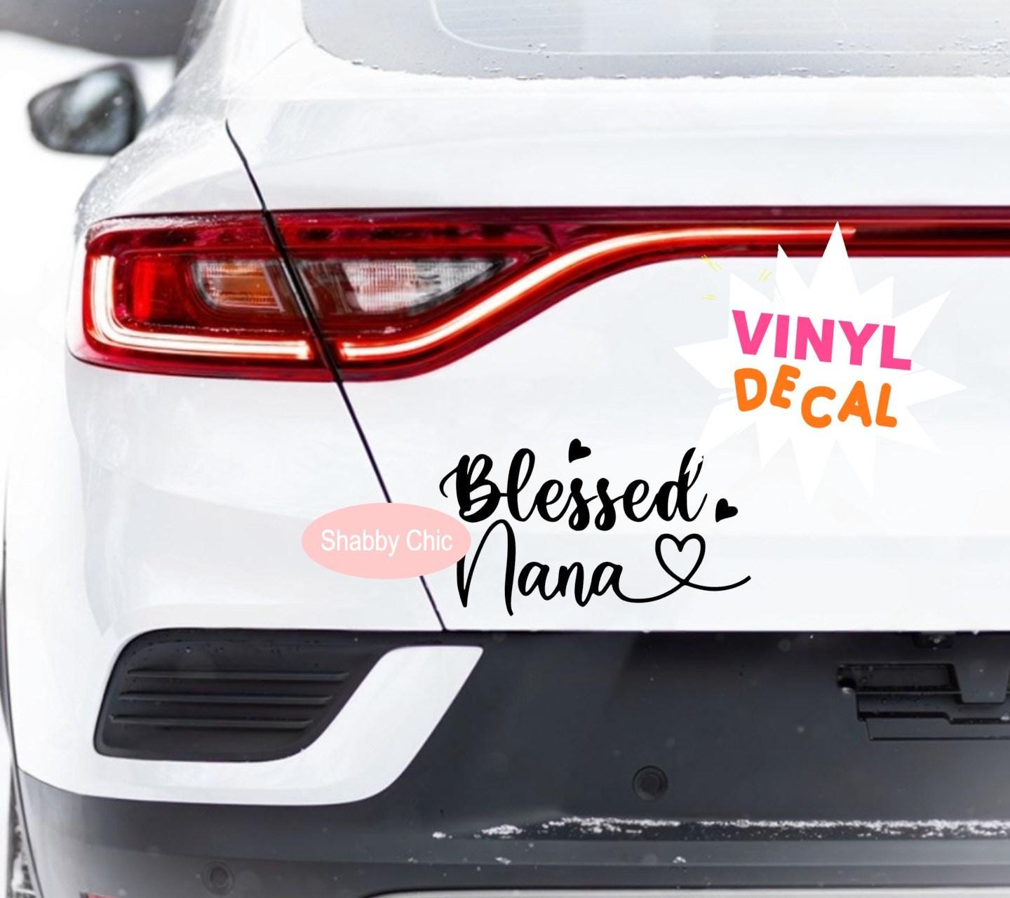 Blessed Nana Decal, Nana Decals for Cars, Nana Car Sticker, Nana Car ...