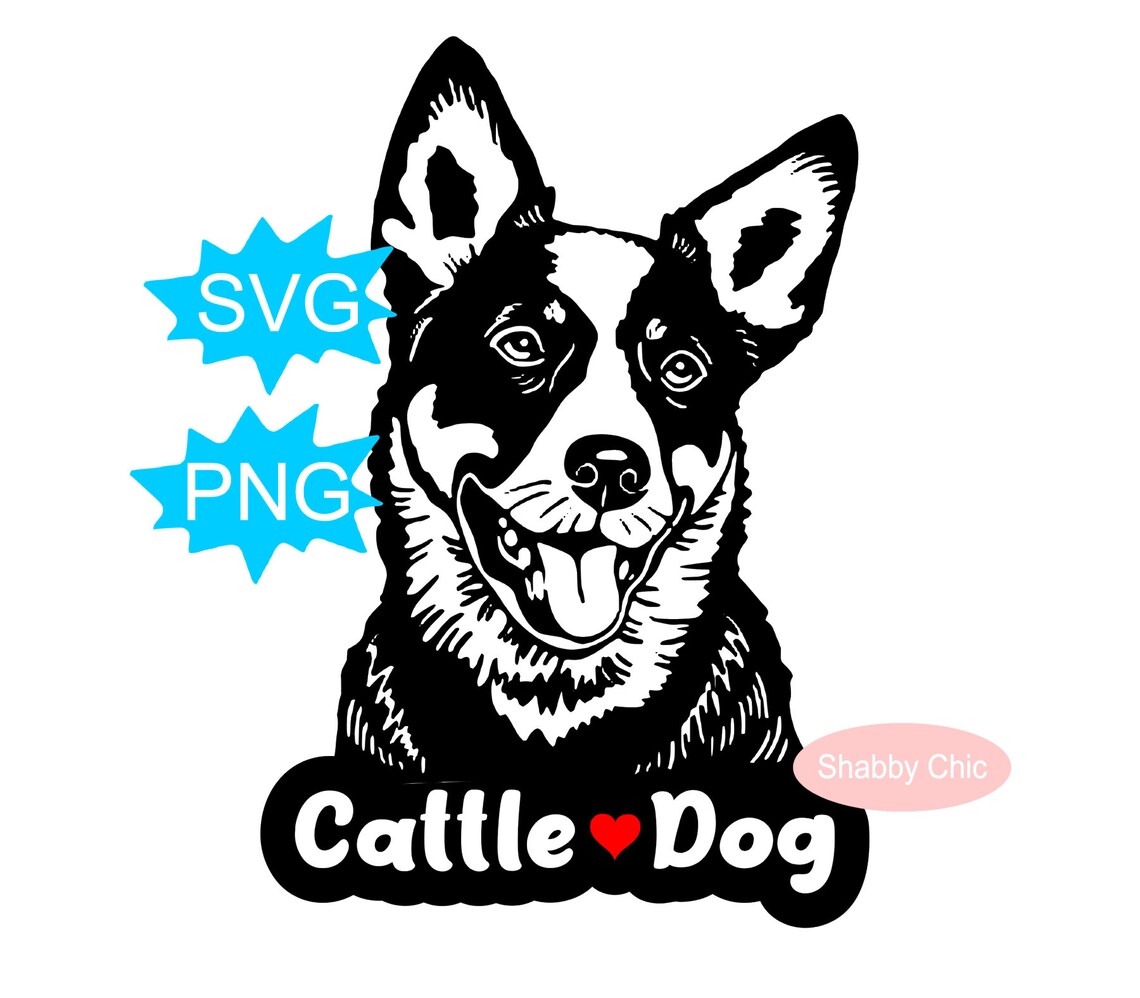 Cattle Dog Svg Blue Heeler Svg Australian Blue Heeler Svg | Etsy