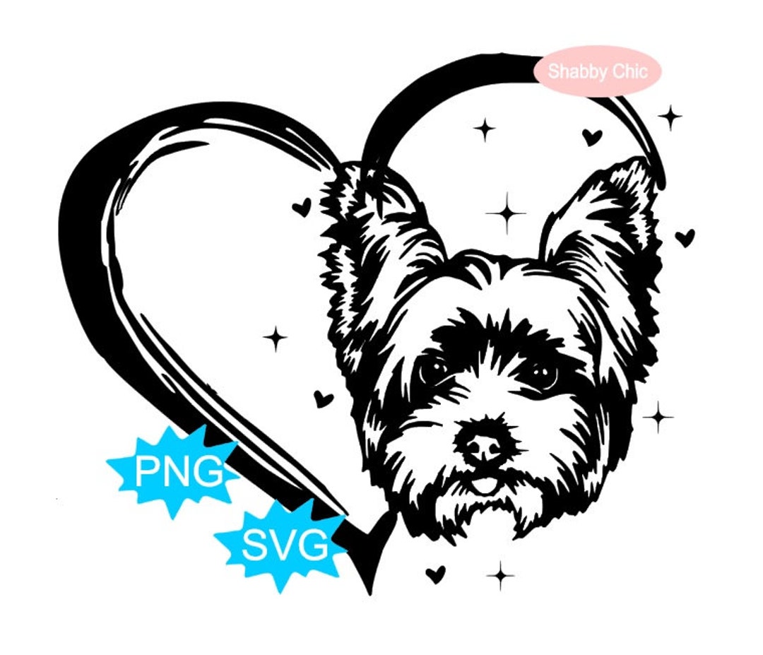 Yorkie Svg, Yorkie Png, Yorkshire Terrier Svg, Yorkie Sublimation ...
