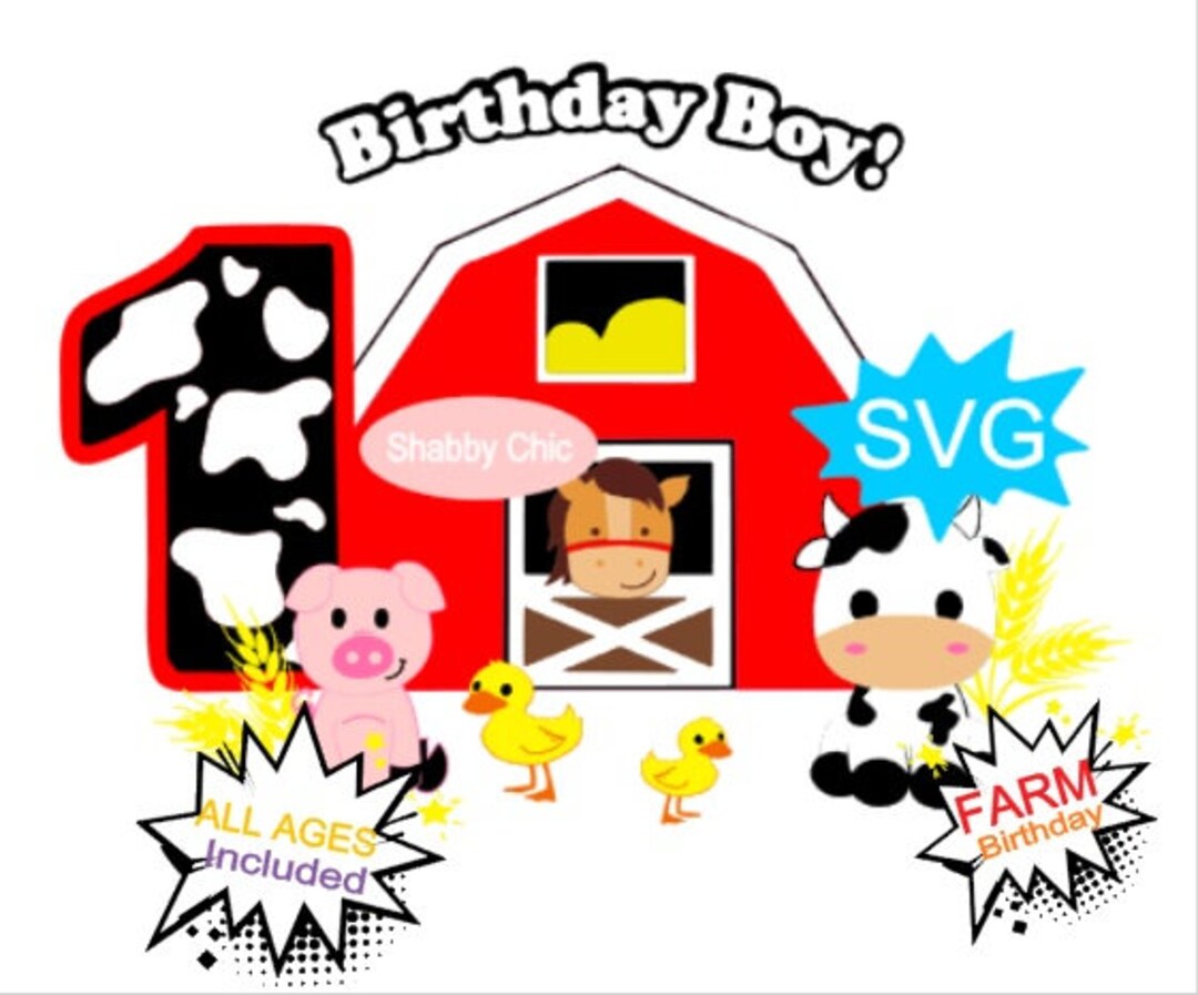 Granja SVG, Animales de granja svg, Cumpleaños de animales de granja ...