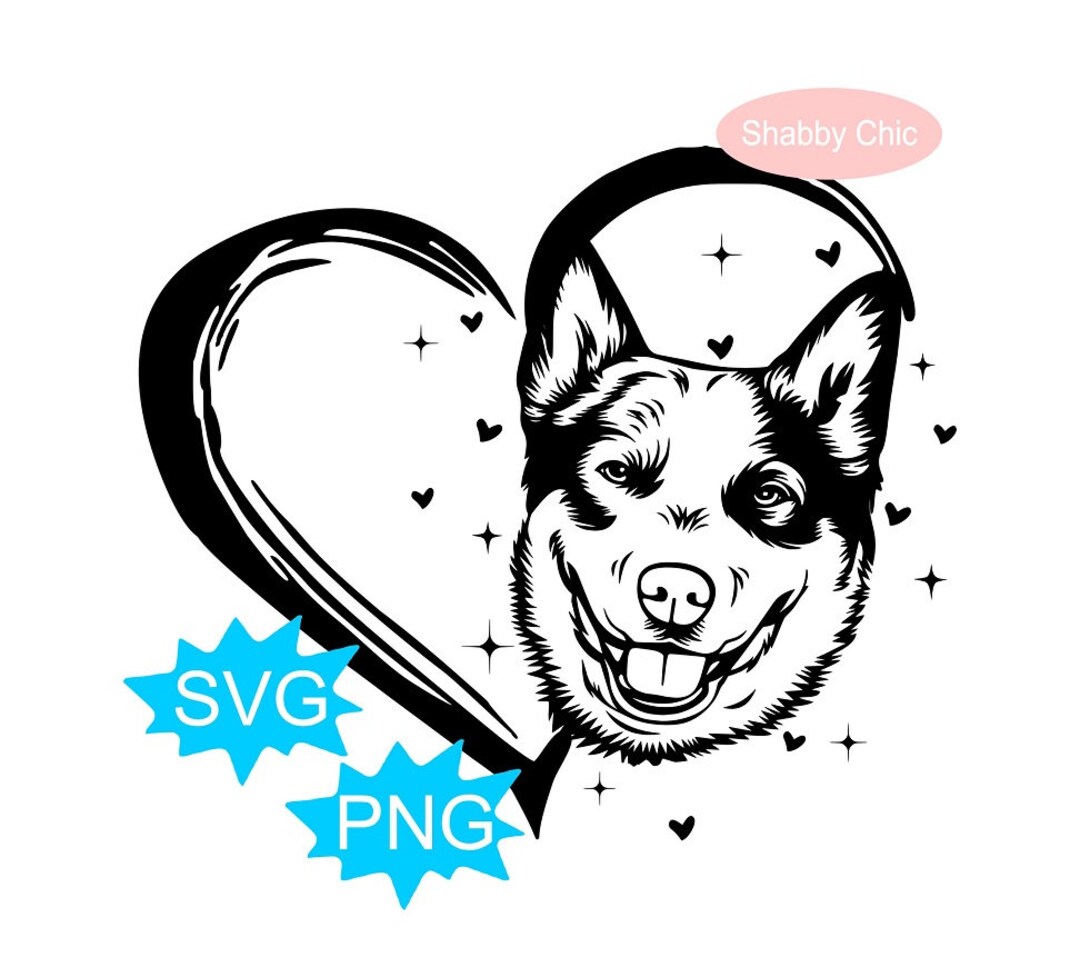 Blue Heeler Svg, Australian Blue Heeler Svg, Blue Heeler Png ...