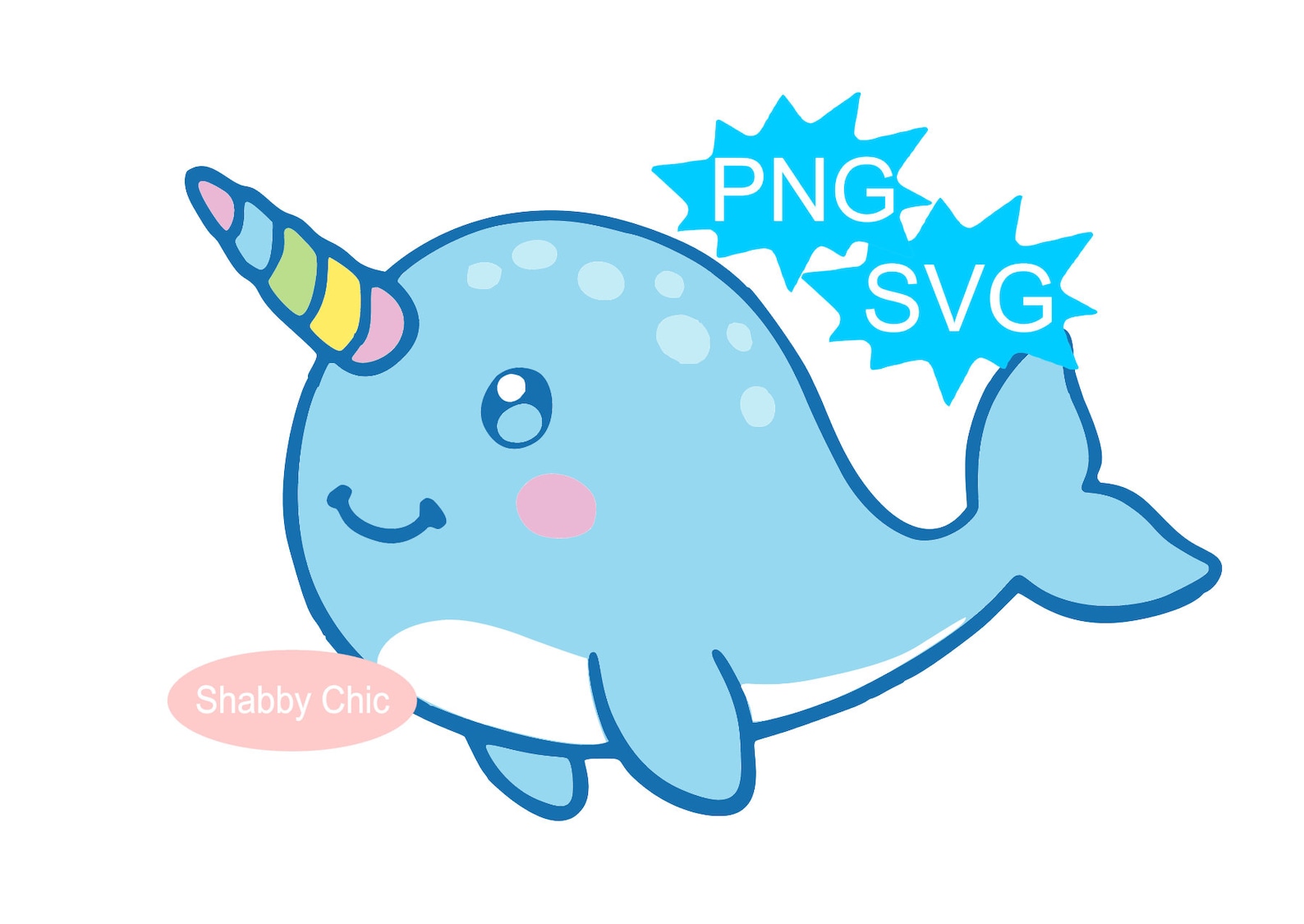 Narwhal Svg Narwhal Png Narwhal Clipart Cute Narwhal | Etsy