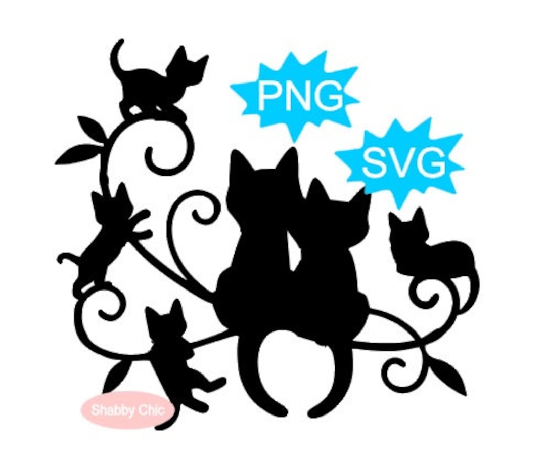 Chats Svg, chats Png, fichiers Svg chat, chat mignon Svg, Svg amoureux ...