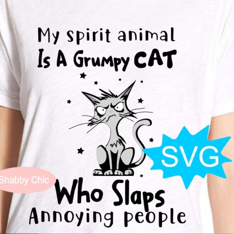 Funny Cat Svg - Etsy