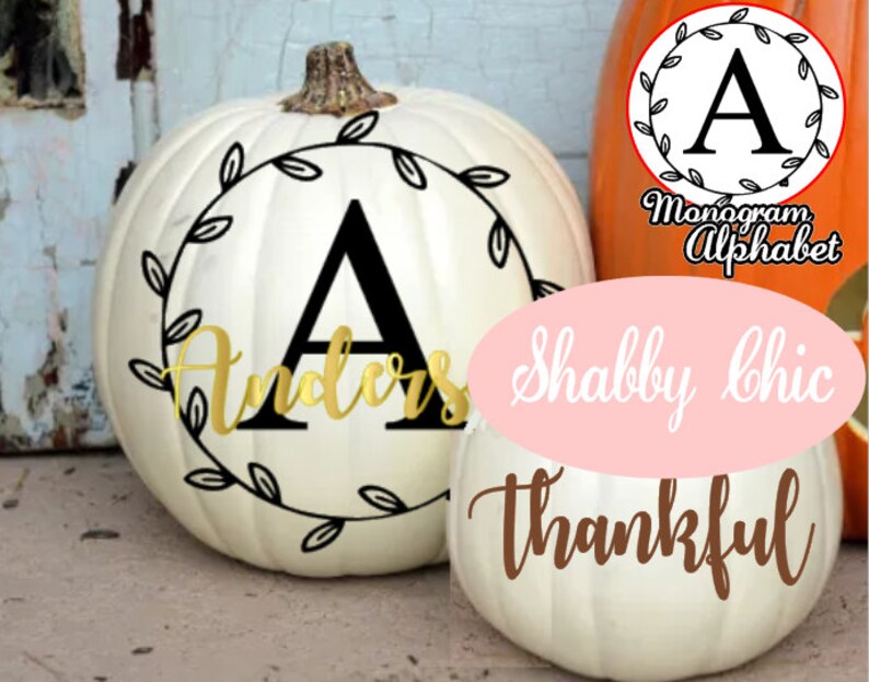 Monogram Font Svg Monogram Alphabet SVG Fall Letters Svg - Etsy