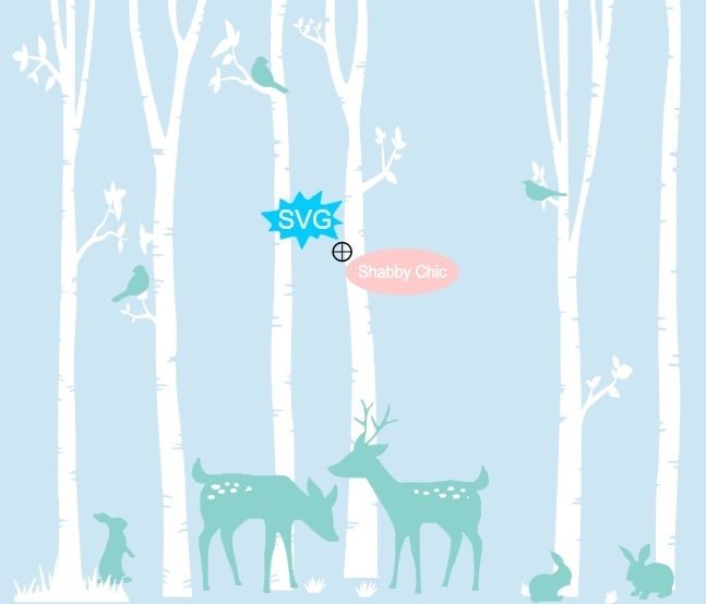 Woodlands Svg Woodland Nursery Svg Woodland Animals Svg | Etsy