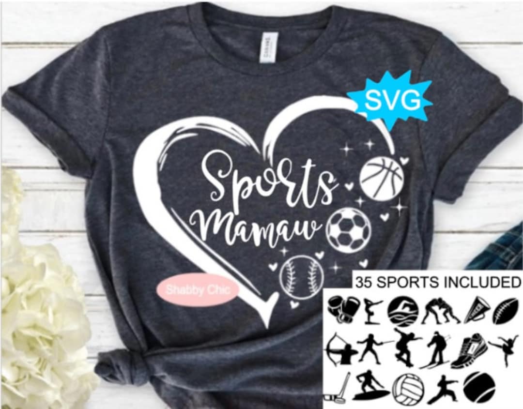 Sports Mamaw Svg, 35 Sports Included, Sports Svg, Sports Shirt Svg ...