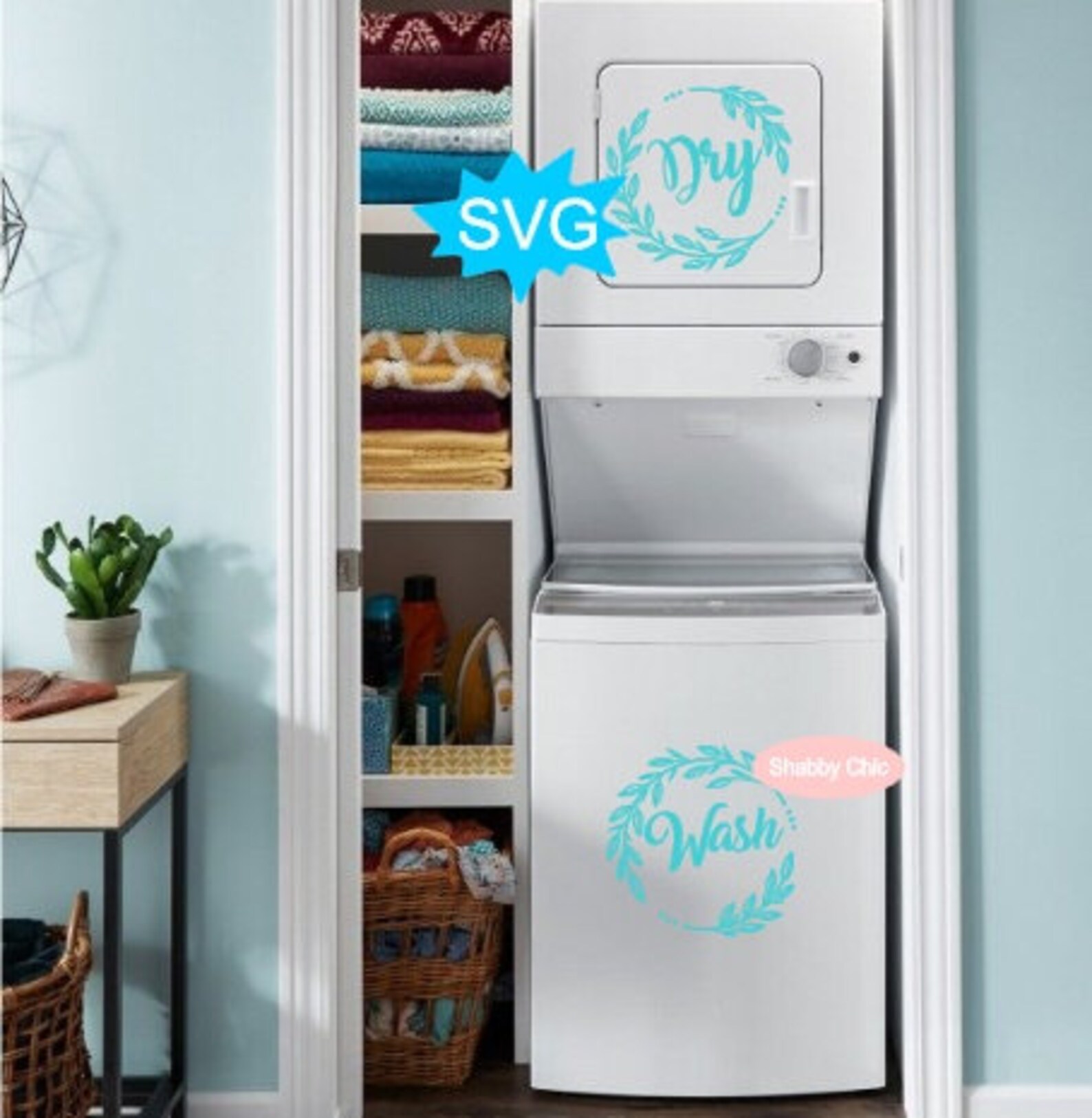 Wash and Dry Svg, Washer Dryer Svg, Laundry Room Svg, Washer and Dryer ...