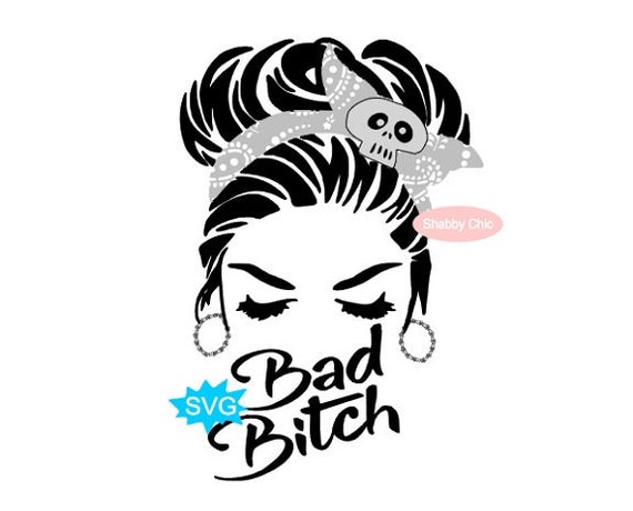 Bandana Girl Svg Messy Bun Svg Messy Bun Girl Svg Girl With - Etsy