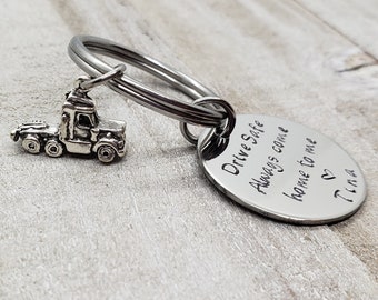 Semi Truck Keychain - Etsy