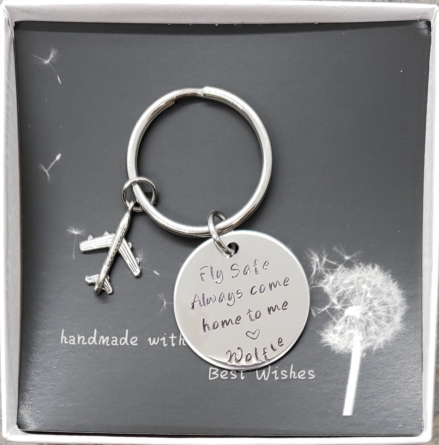 Fly Safe Key Chain w/ Airplane Always Come Home to Me Key | Etsy