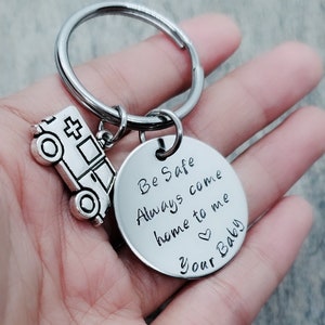 Paramedic Be Safe Keychain, Ambulance Keychain, Paramedic Keychain ...