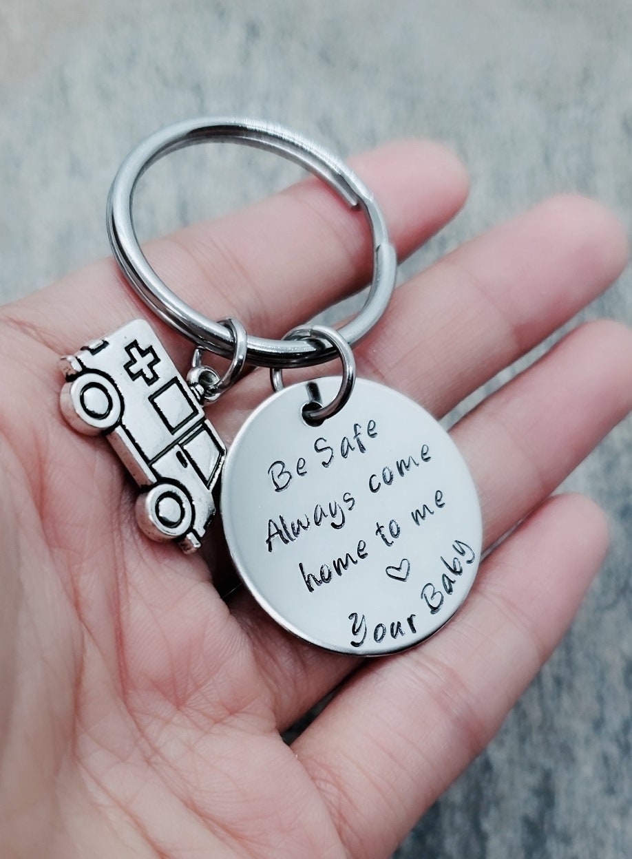 Paramedic Be Safe Keychain, Ambulance Keychain, Paramedic Keychain ...