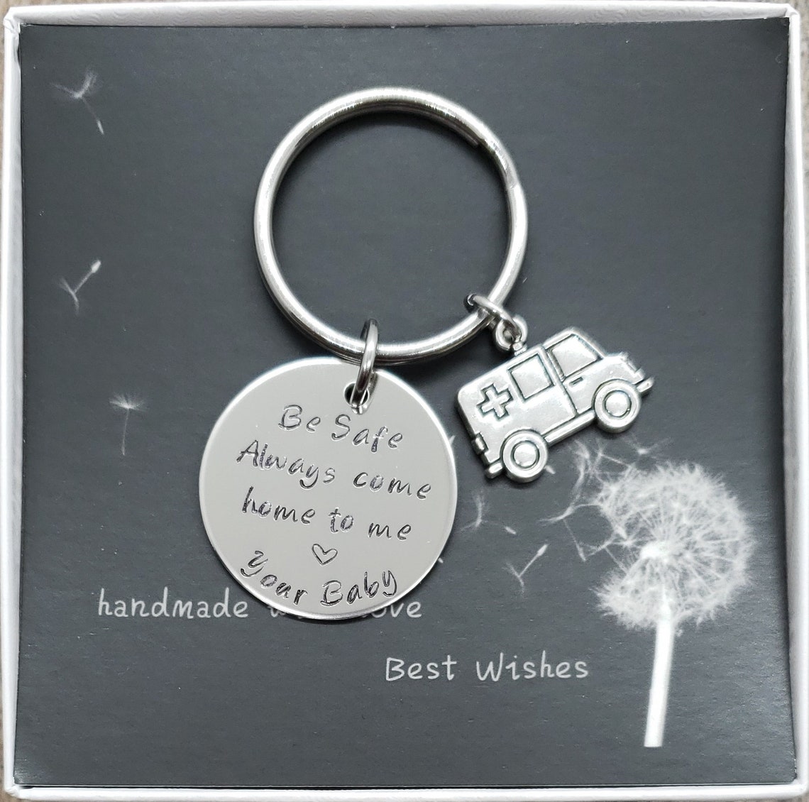 Paramedic Be Safe Keychain Ambulance Keychain Paramedic | Etsy