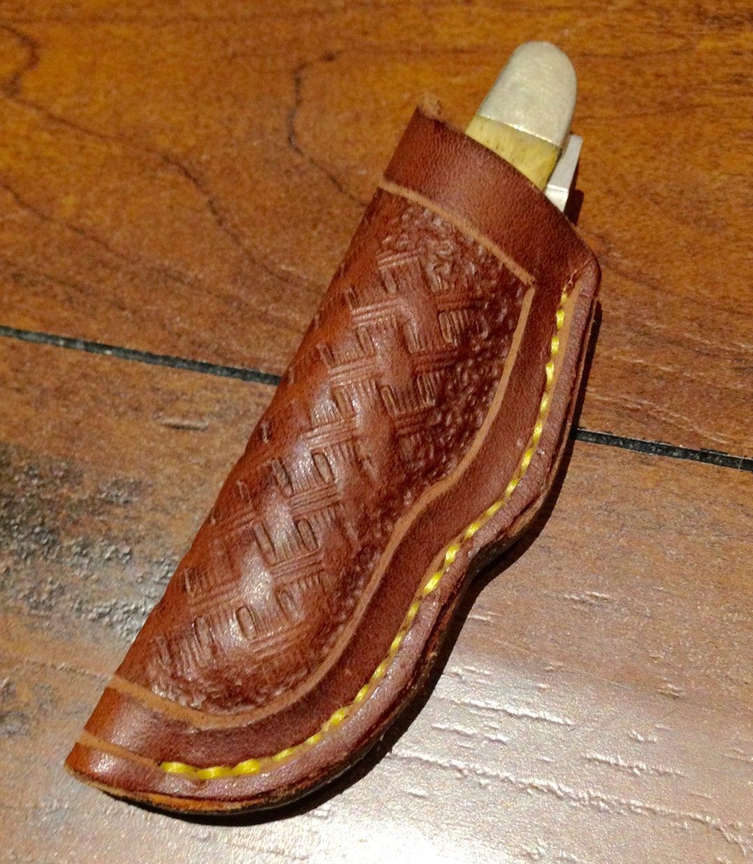 Custom Leather SMALL Pocket Knife Sheath Belt Loop - Etsy
