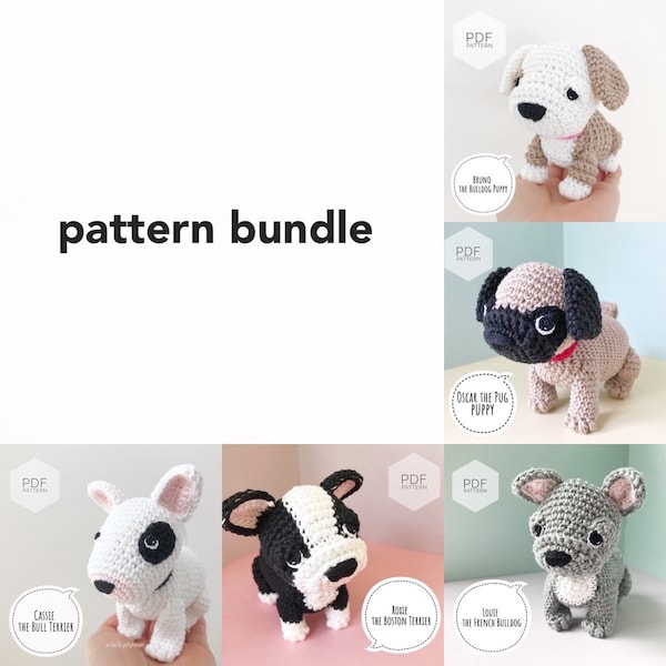Bulldog Knitting Pattern - Etsy