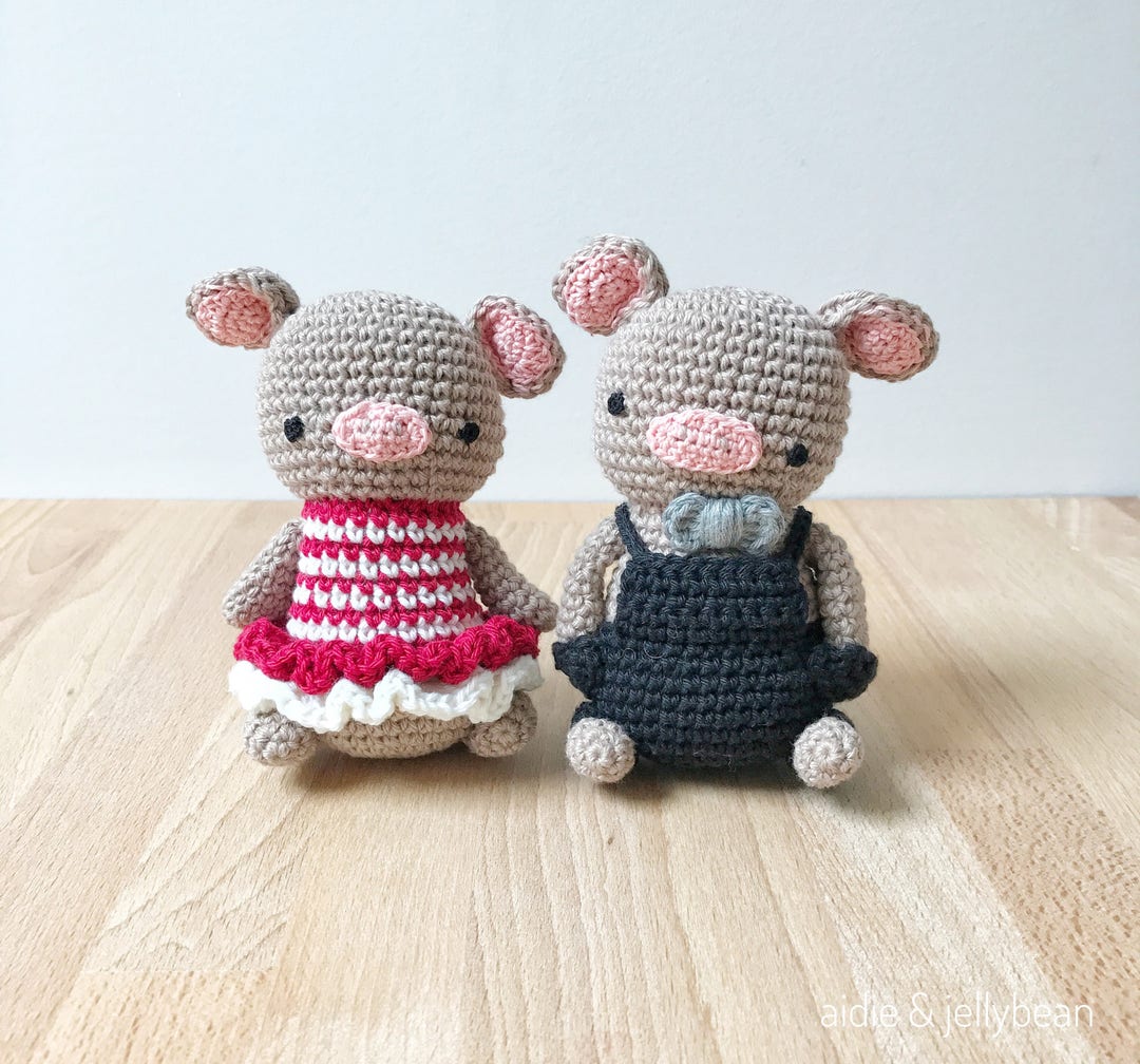 PIG PAIR Crochet Amigurumi, Amigurumi Pig, Crochet Pig, Pig Baby Gift ...