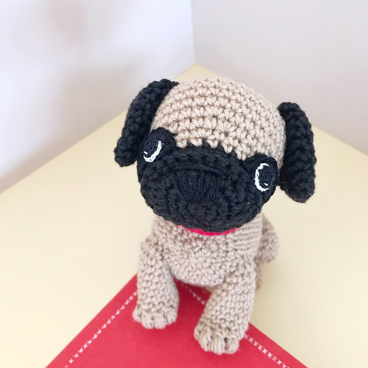 Customisable PUG Crochet Amigurumi With Collar Crochet - Etsy